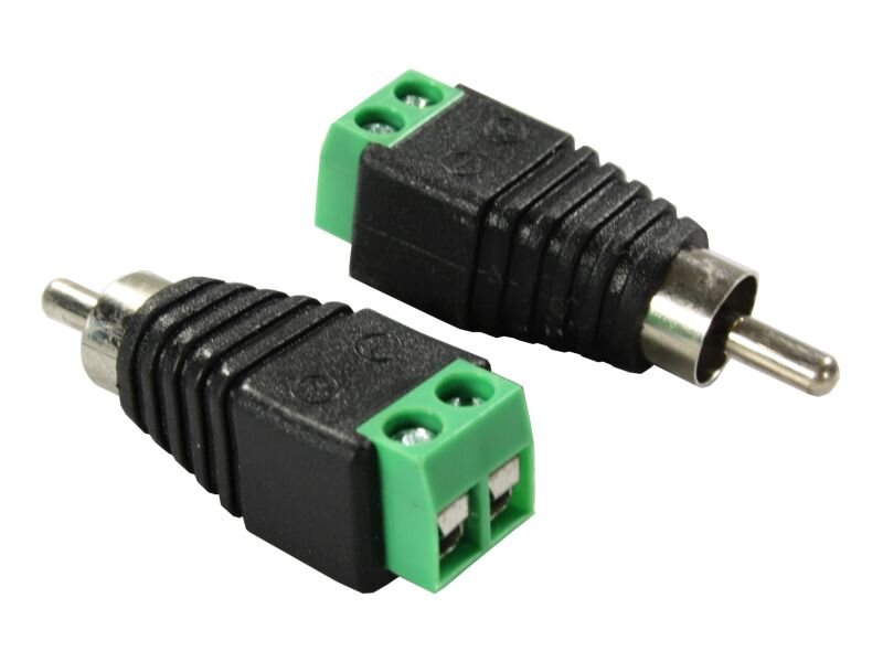 Cinchstecker mit Kabel-Schraubanschlüssen, Paar